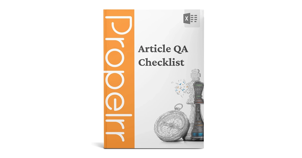 Ensure Top Quality Content With This Article QA Checklist